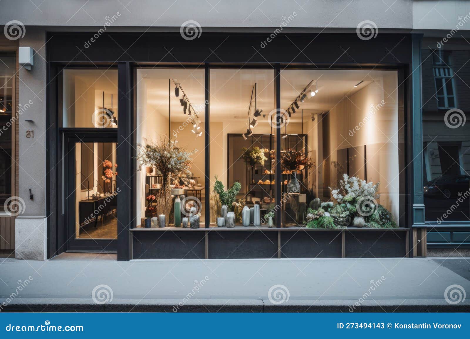 Rustic Flower Shop Windows Displaying Beautiful Blooms, Generative AI ...