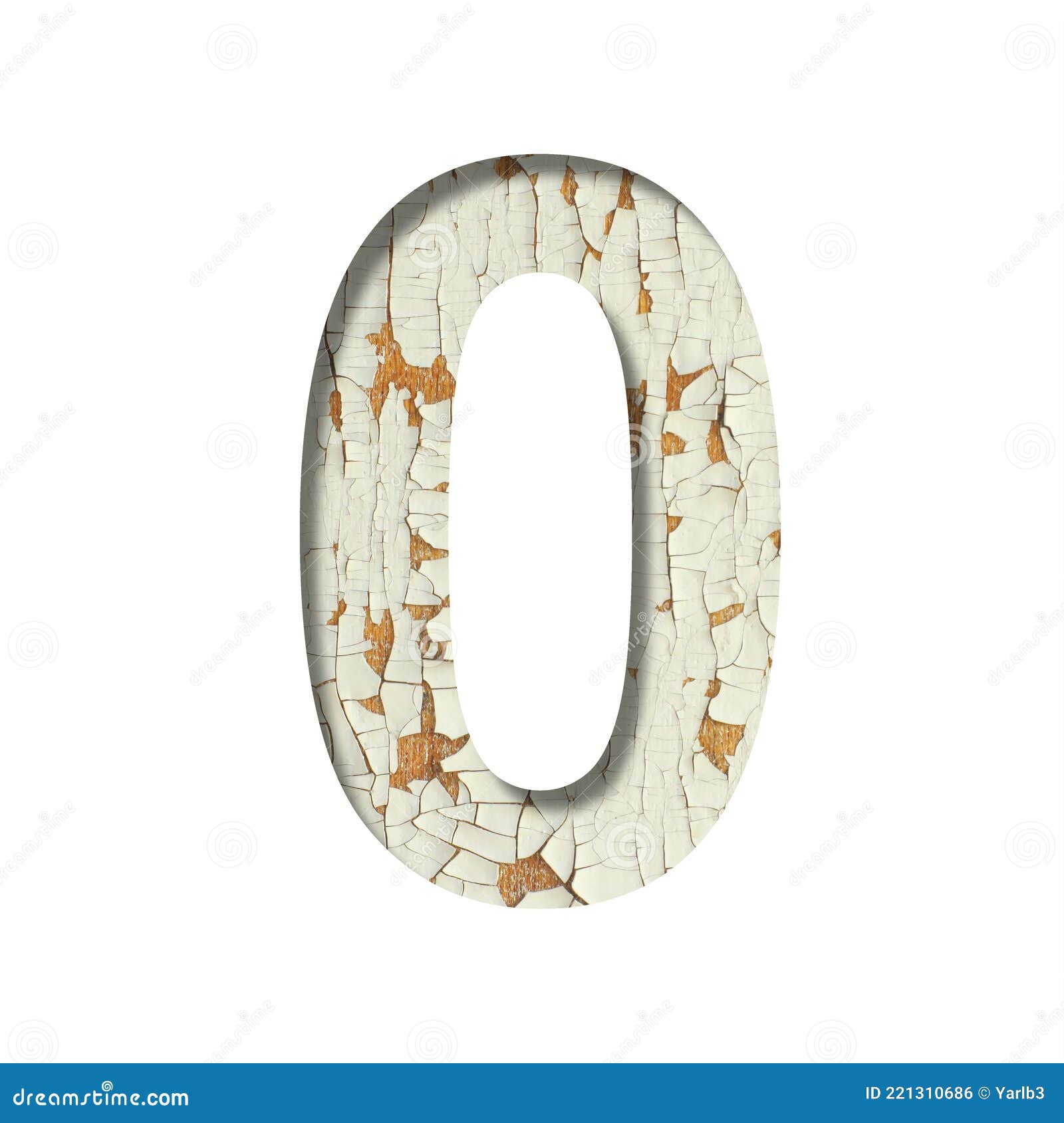 Rustic Font. Digit Zero, 0 Cut Out of Paper on the Background of Old ...