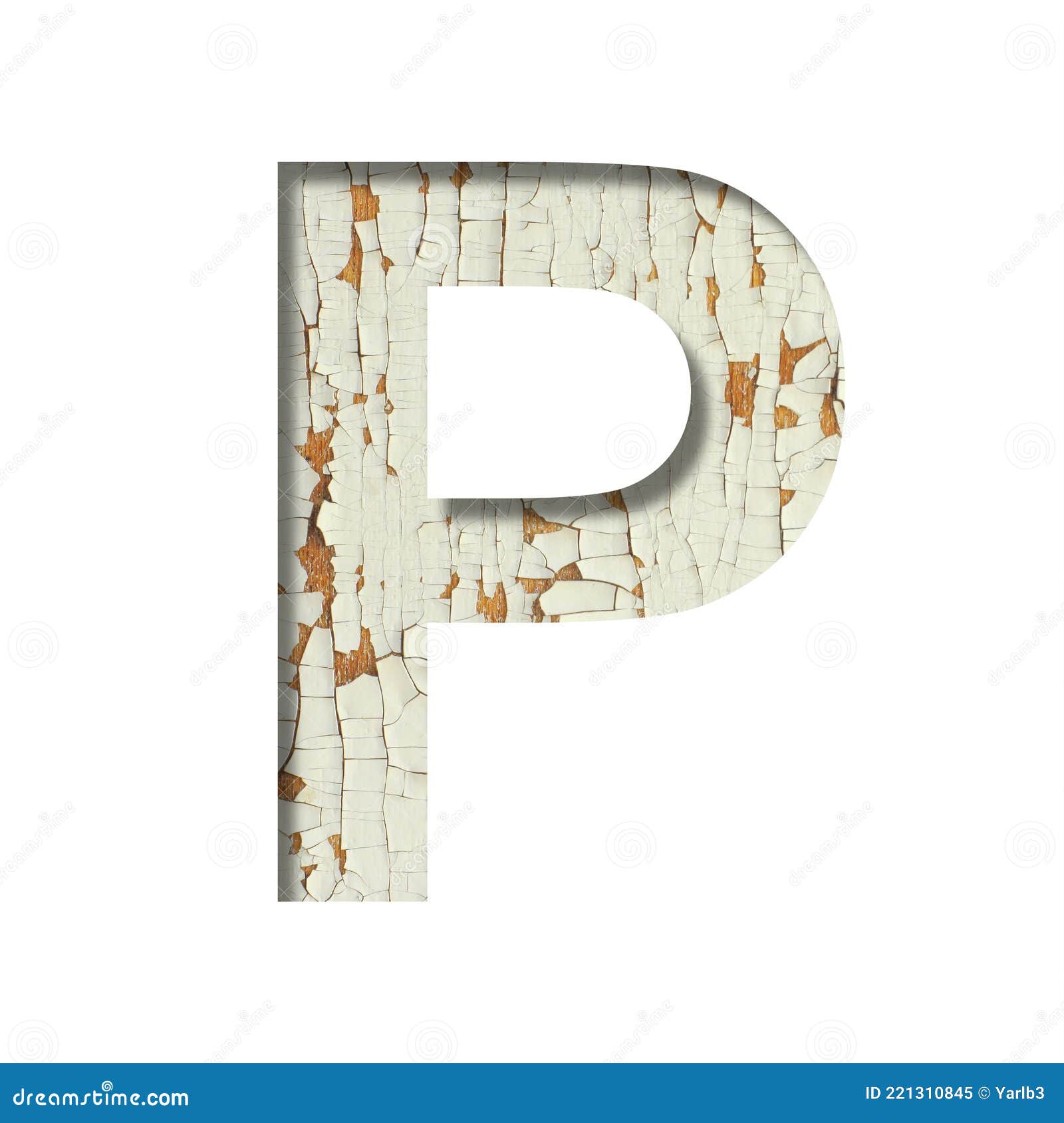Rustic Font. the Letter P Cut Out of Paper on the Background of Old ...