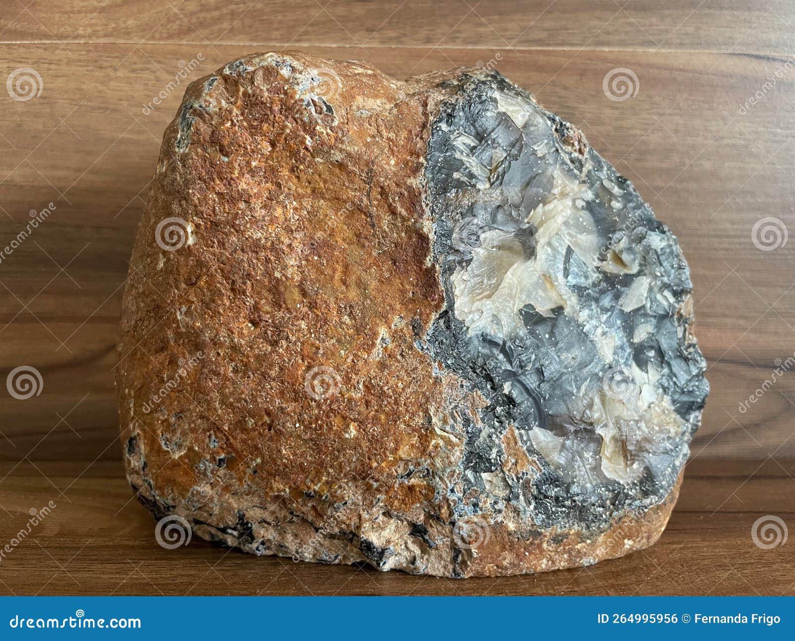 A Rustic Fragment of Rock Being Used As Decoration. Stock Photo - Image ...