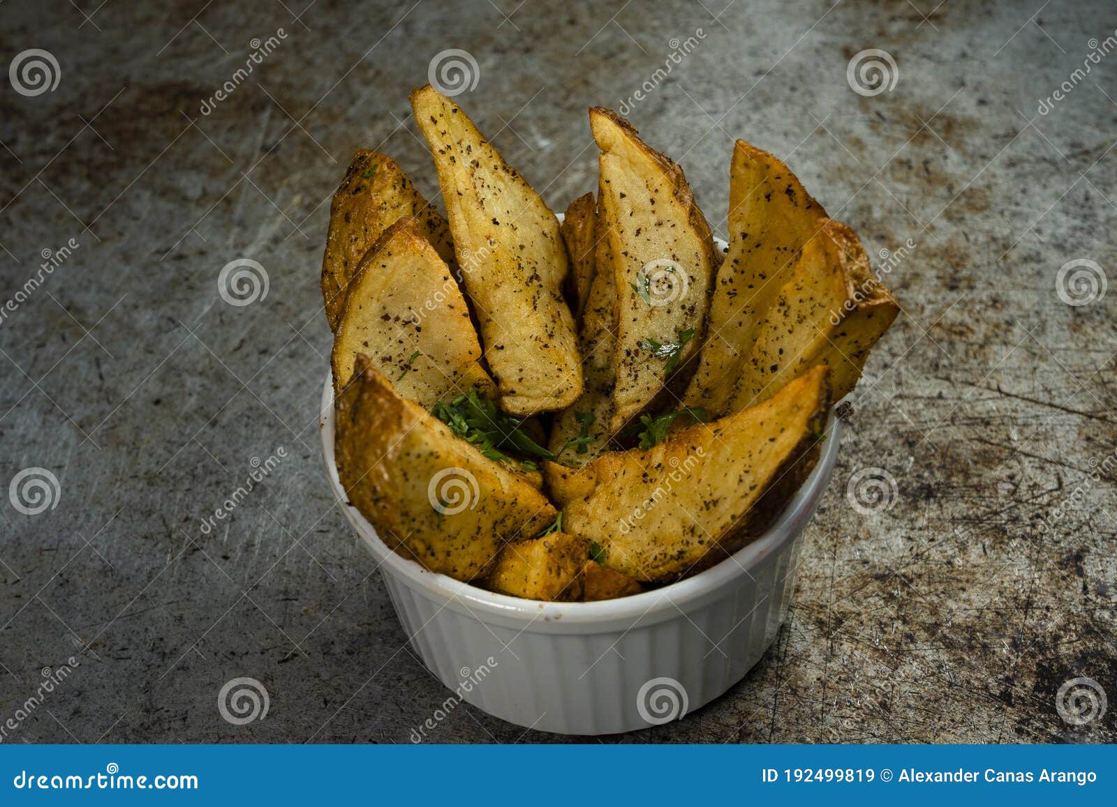 Rustic French Fries on Tray Stock Image - Image of ketchup, plate ...