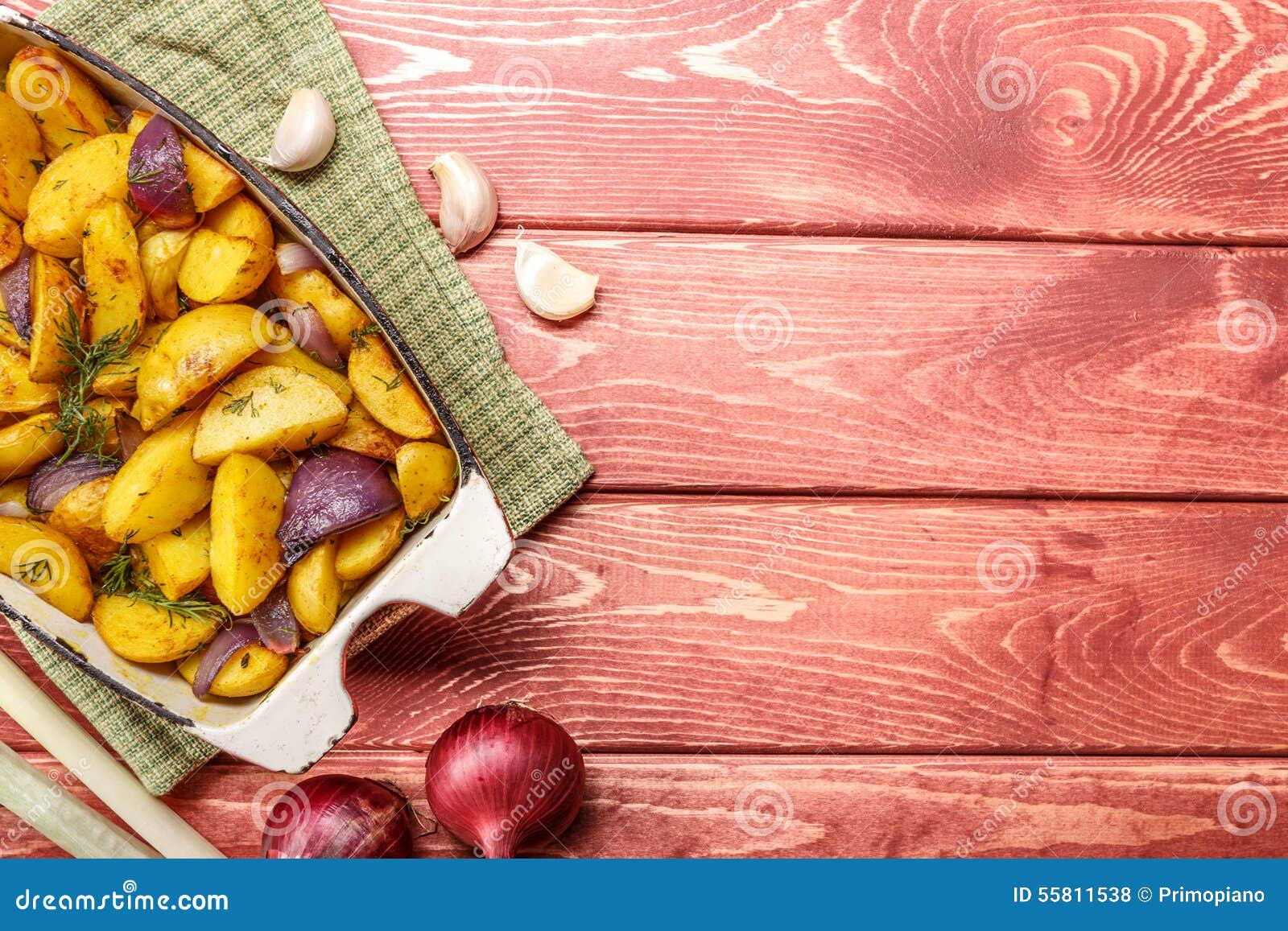 Rustic Fried Potato. Top View. Stock Photo - Image of farmer, diet ...