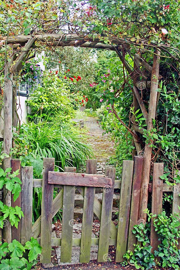 Rustic Garden Gate stock photo. Image of flora, gate - 27259312