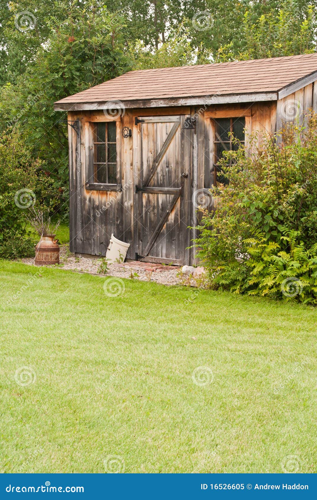 Rustic Garden Wall With Terracotta Pots Royalty-Free Stock Photo ...