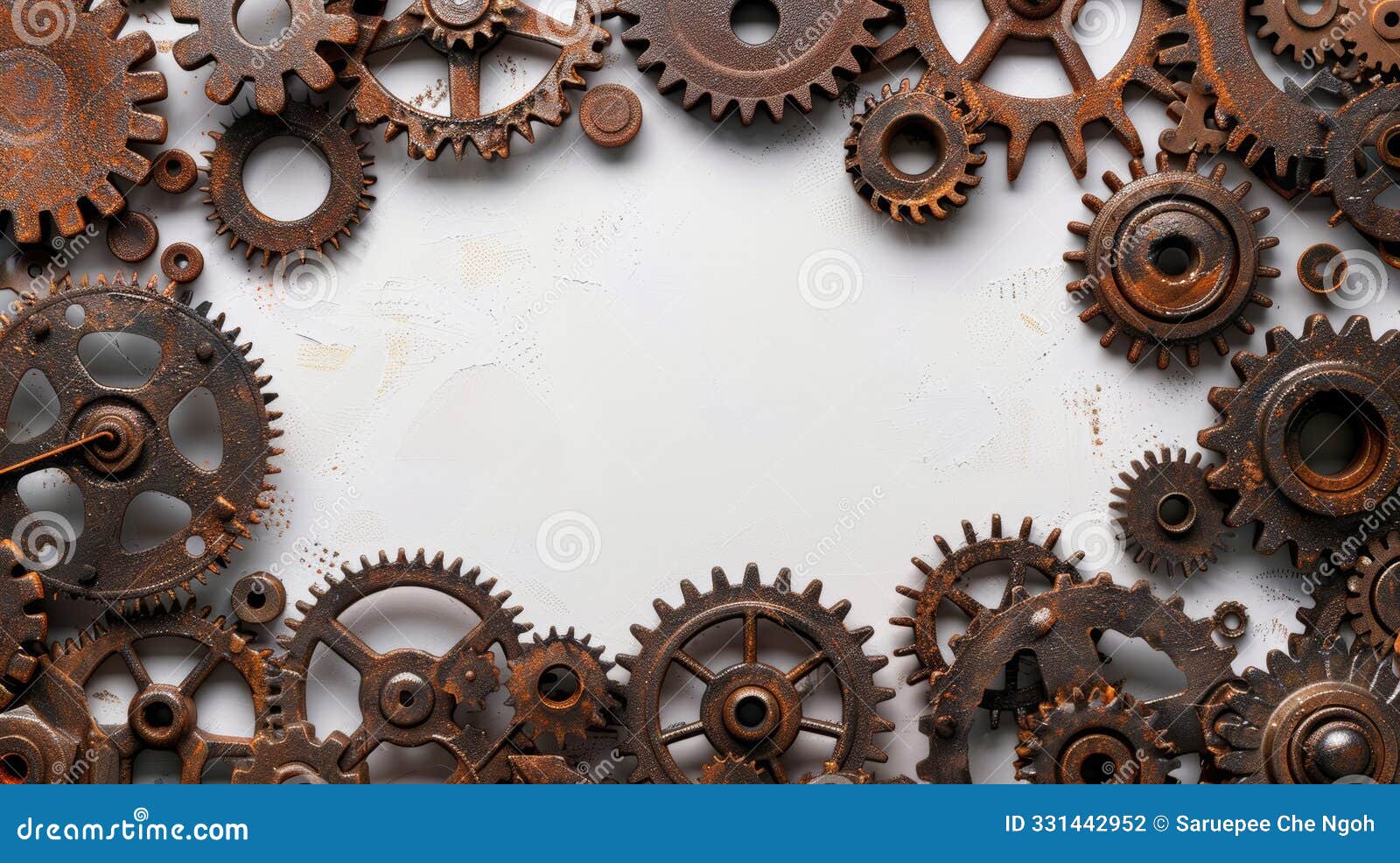 Rustic Gear Frame Border Background for Labor Day Concept with ...