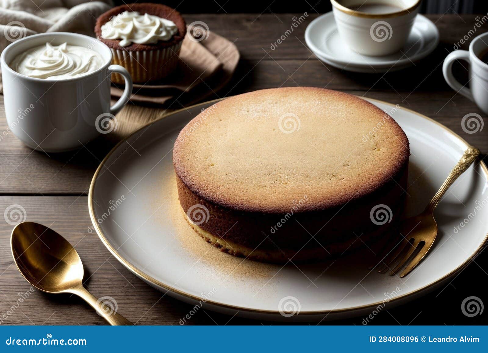 Rustic and Golden Cornmeal Cake Tempts the Taste Buds.AI Generated ...