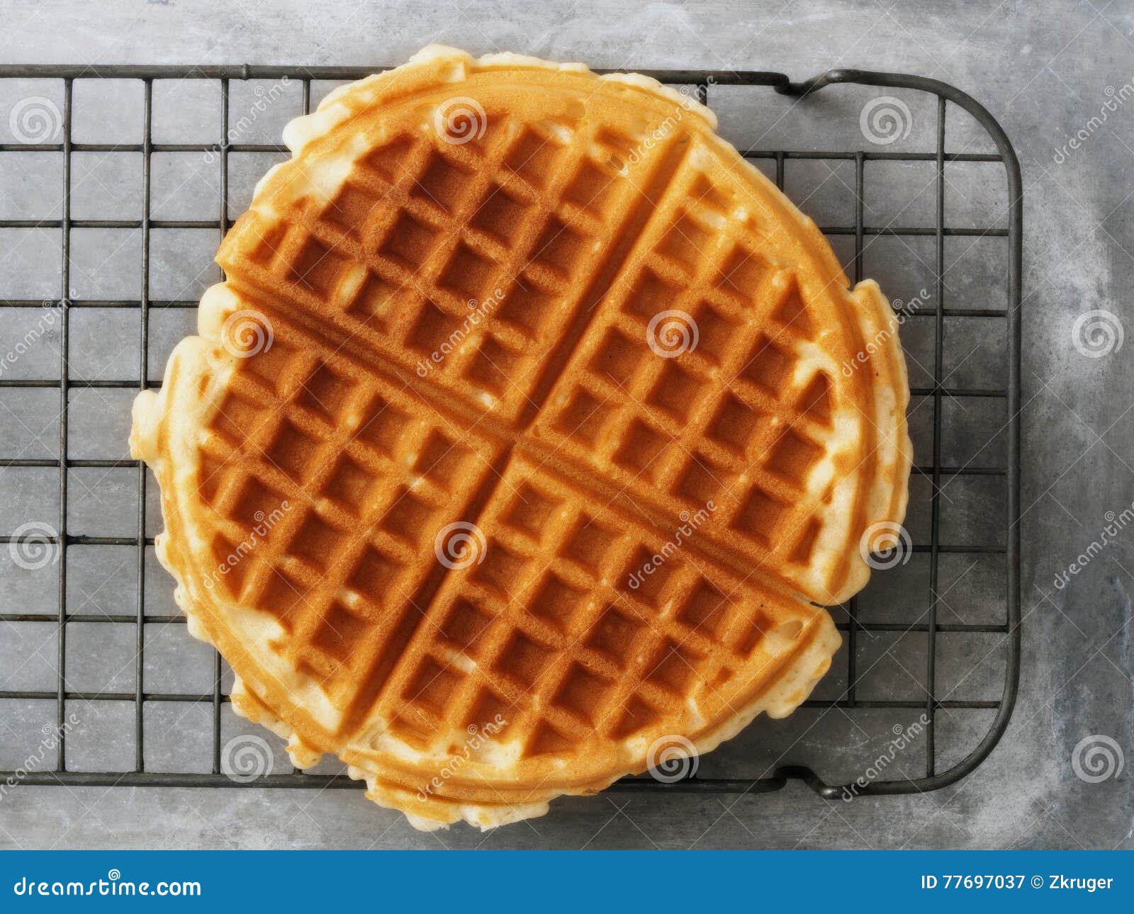 Rustic golden plain waffle stock image. Image of sweet - 77697037
