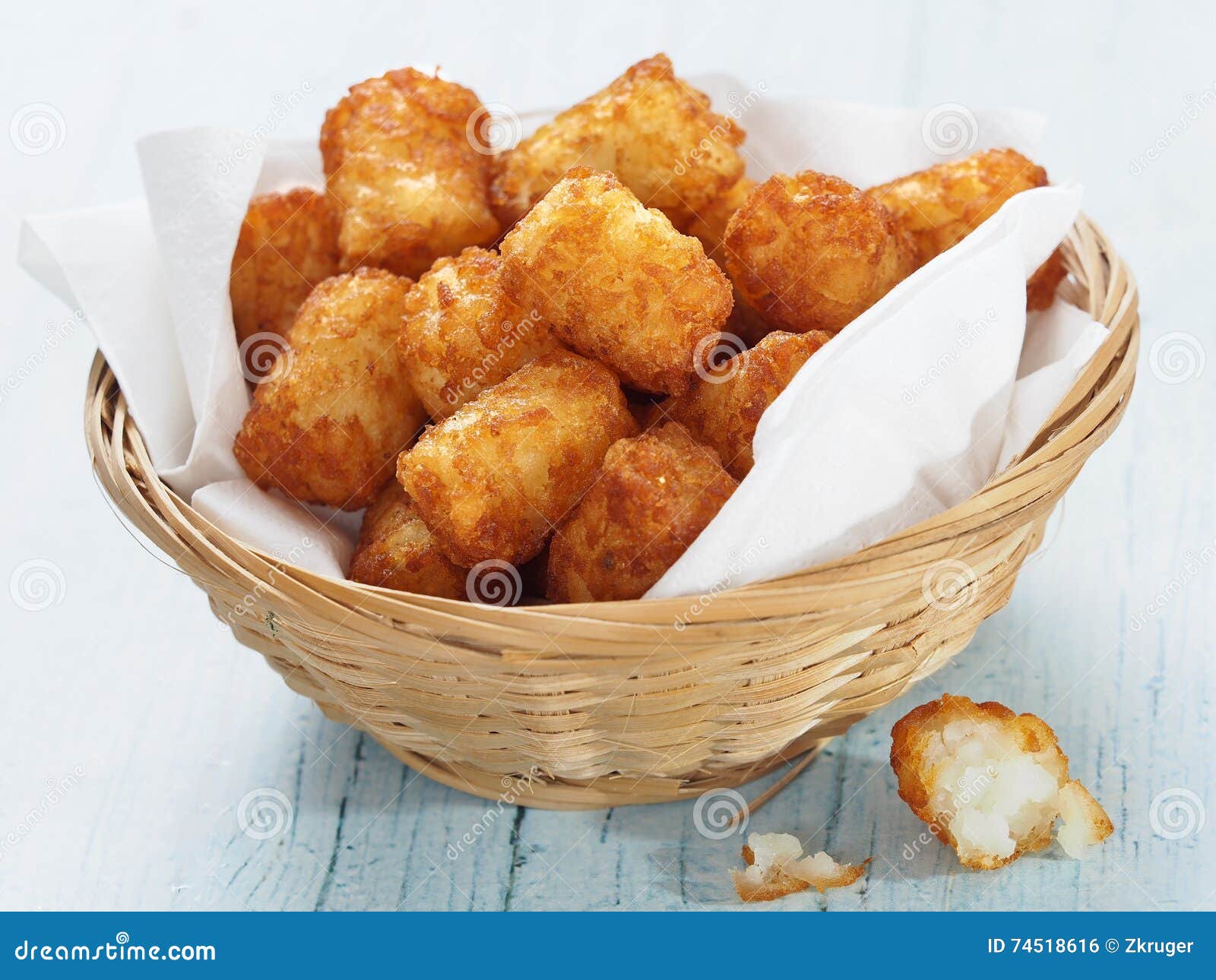 Rustic Golden Potato Tater Tots Stock Photo - Image of potatoes, starch ...