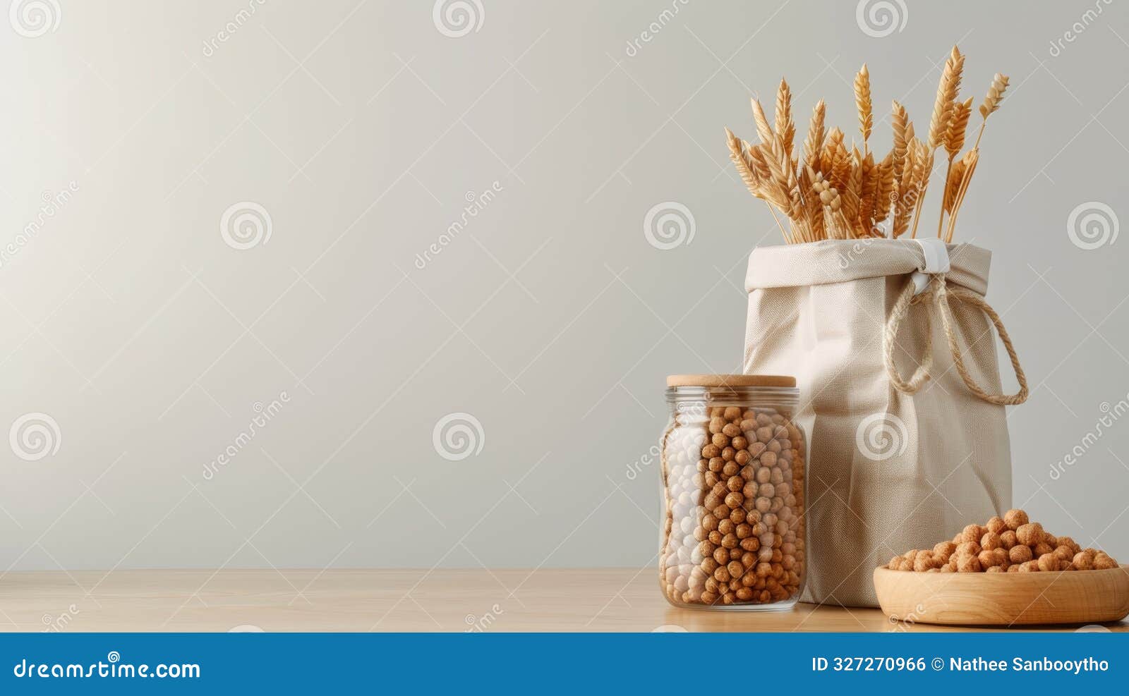 Rustic Grains and Cereal Display Stock Illustration - Illustration of ...