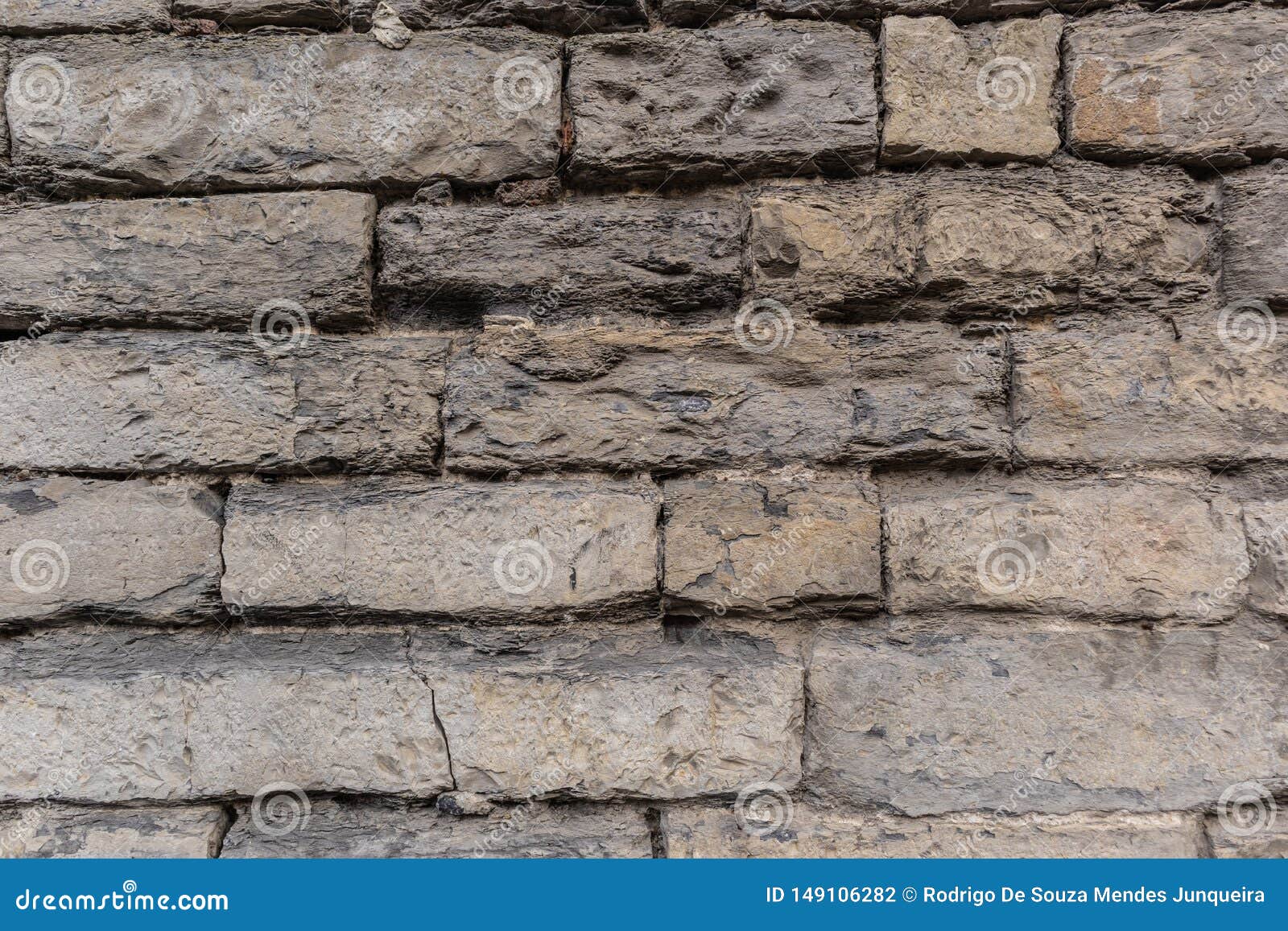 Rustic Style. Gray Brick Wall Stock Photo - Image of wall, street ...