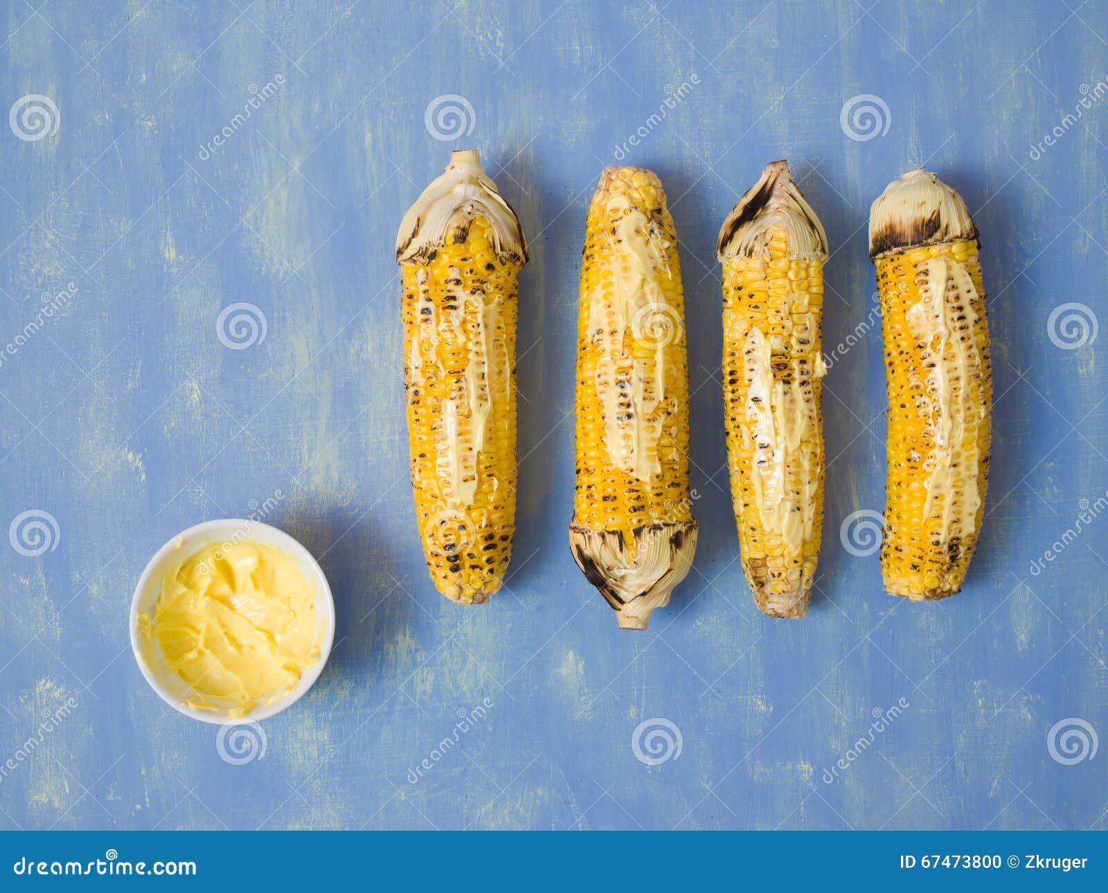 Rustic Grilled Golden Corn Cob Stock Photo - Image of closeup, yellow ...