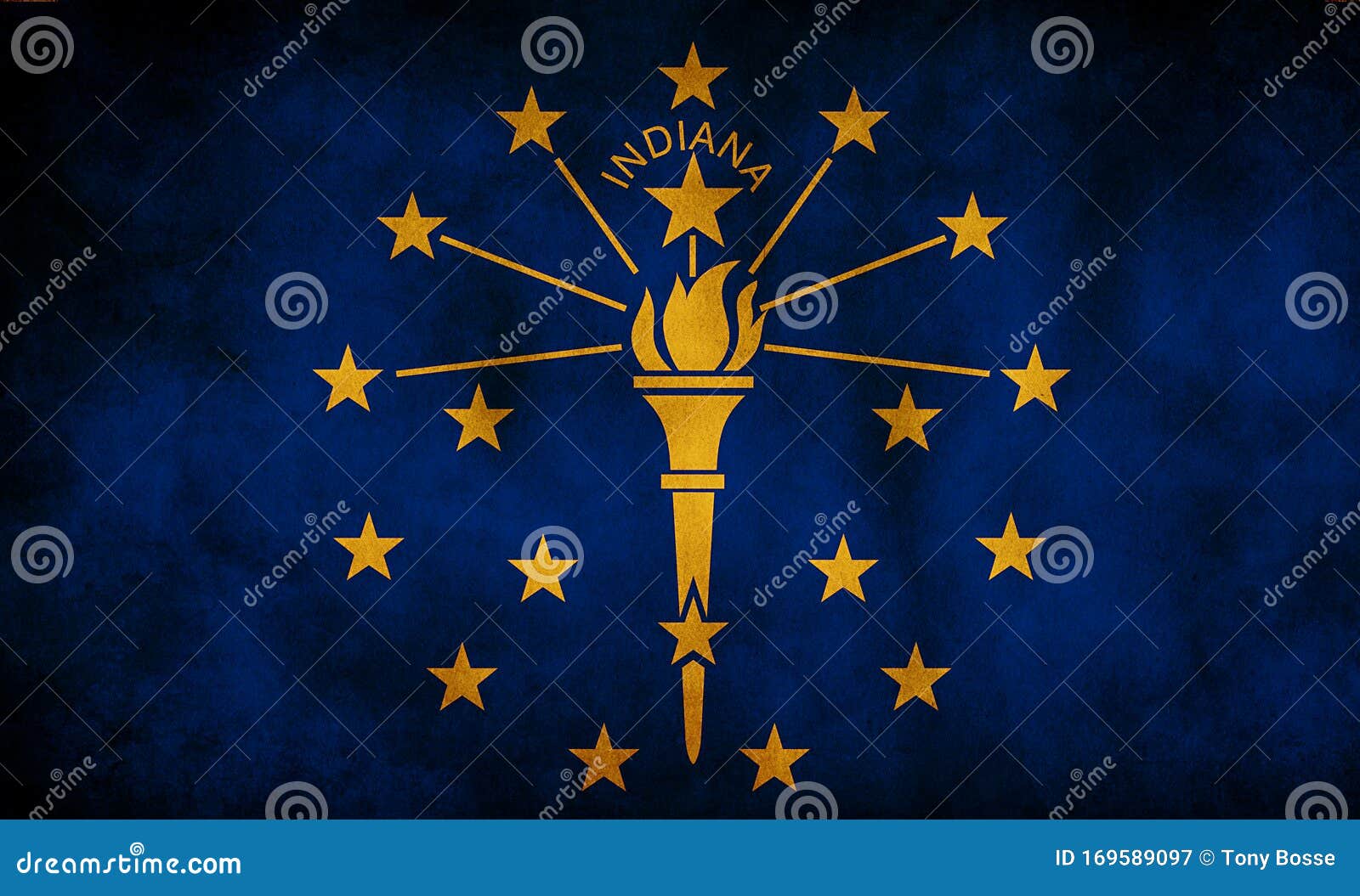 Rustic, Grunge Indiana State Flag Stock Illustration - Illustration of ...