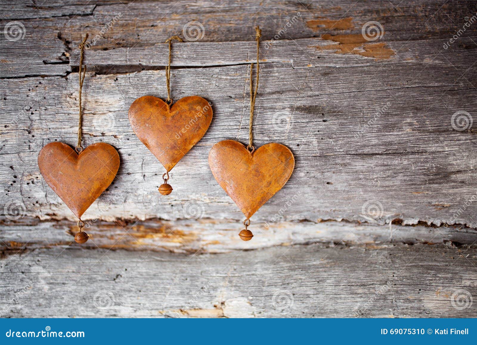Rustic hearts stock photo. Image of ornament, decorative - 69075310