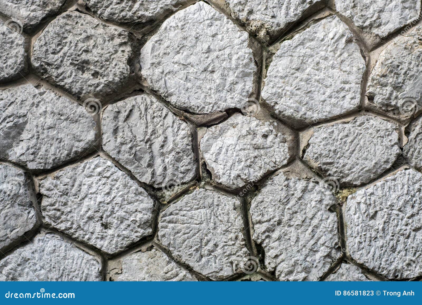 The Rustic Hexagonal Gray Stone Wall Texture Background Stock Photo ...