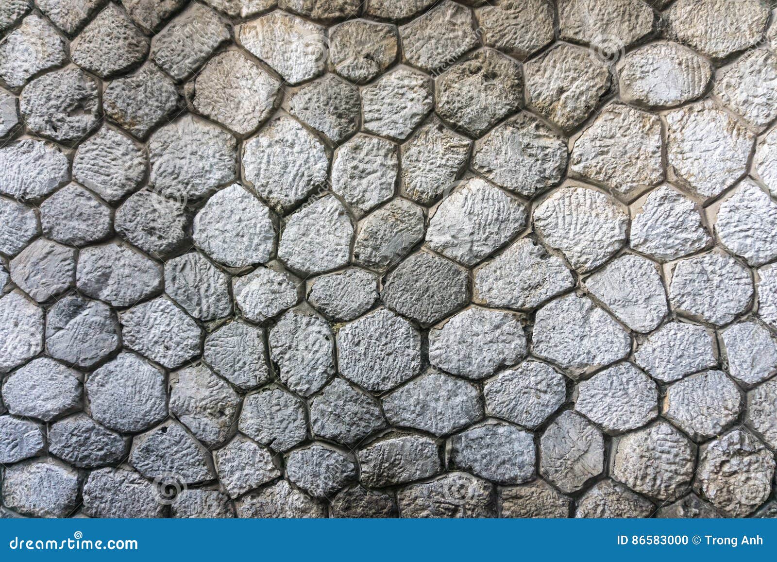 The Rustic Hexagonal Gray Stone Wall Texture Background Royalty-Free ...