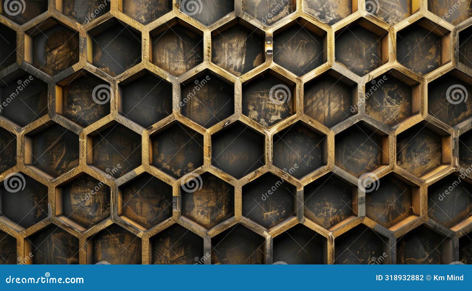 Rustic Hexagonal Pattern with Aged Texture Stock Illustration ...