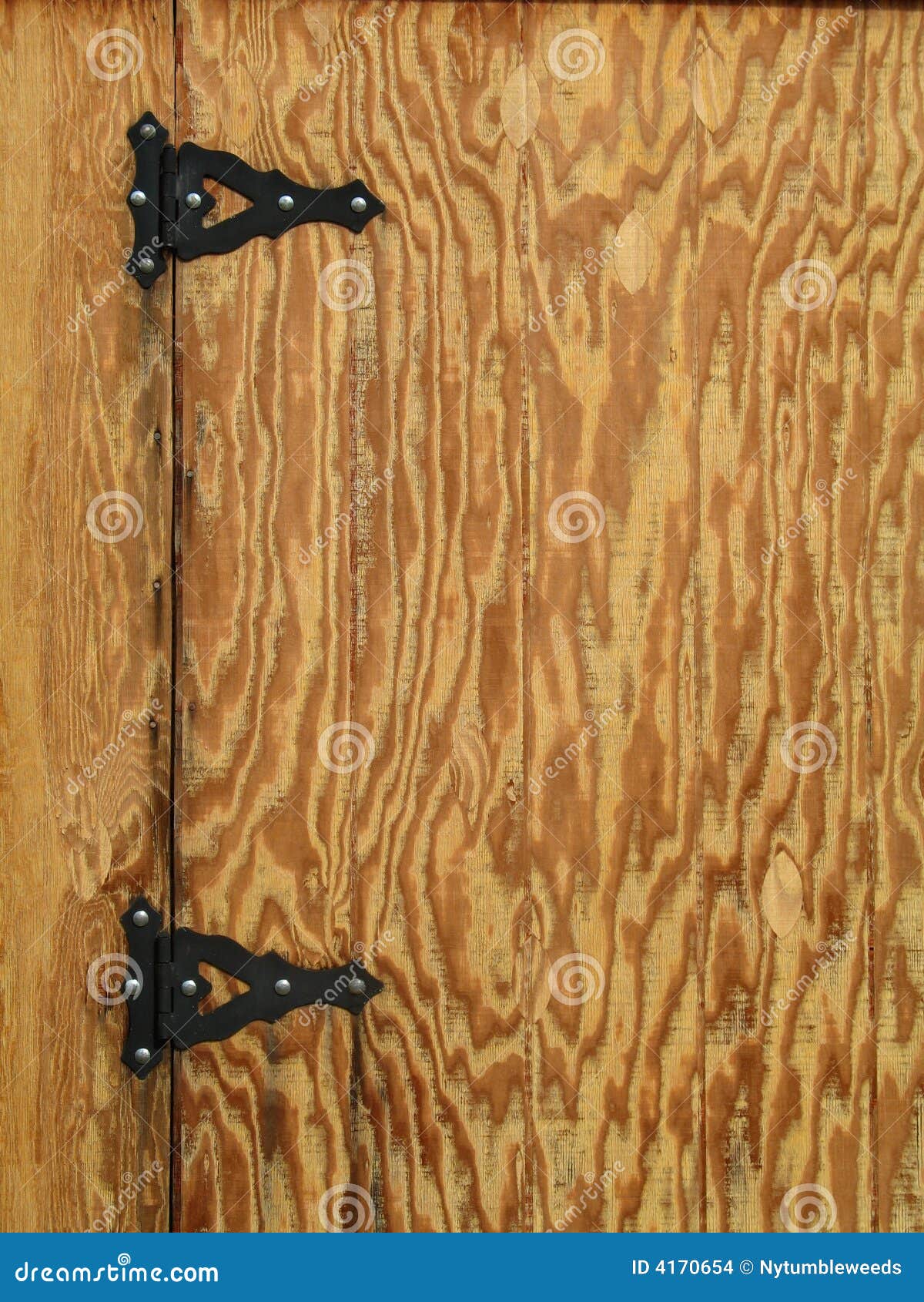 Rustic Hinges stock photo. Image of grain, door, brown - 4170654