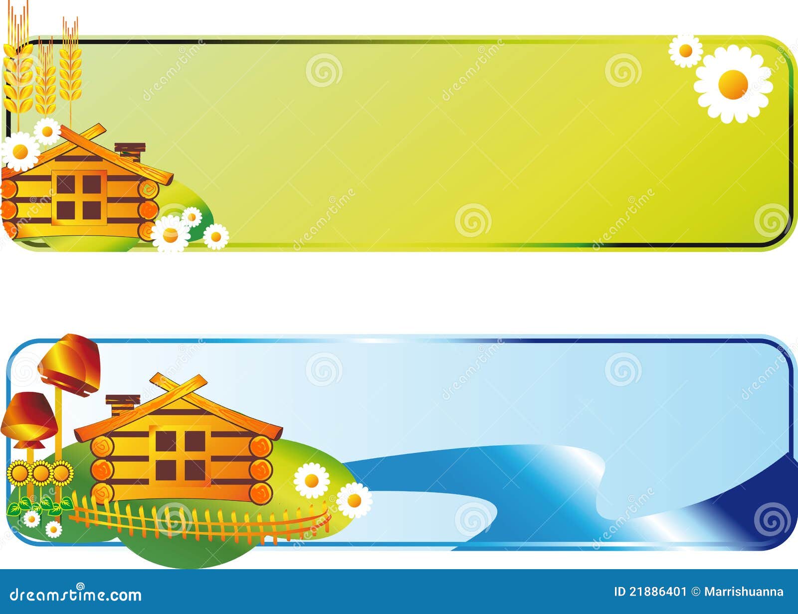 Rustic home banner stock vector. Illustration of lawn - 21886401