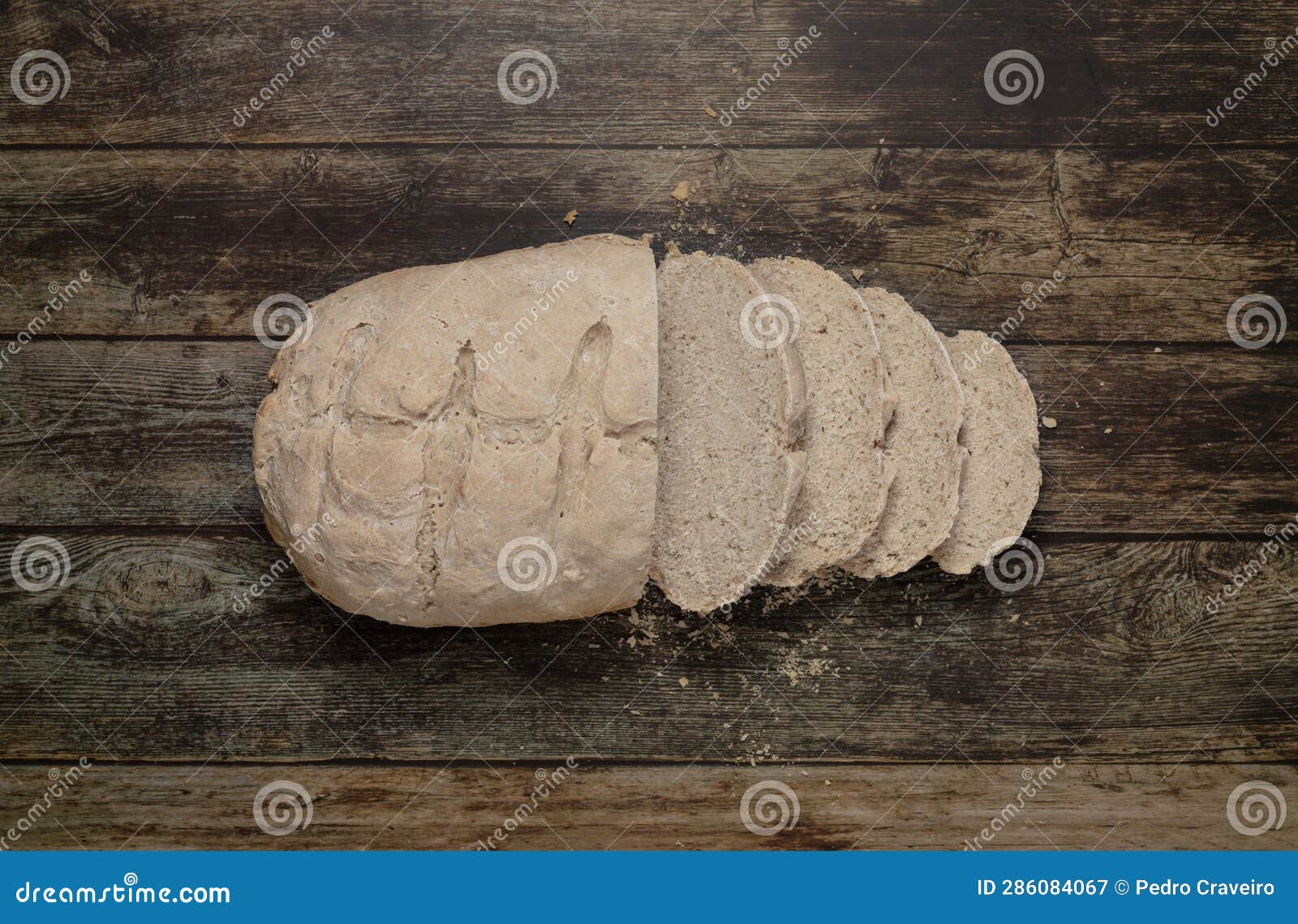 Rustic Home Made Bread, Made at Home Stock Image - Image of relief ...