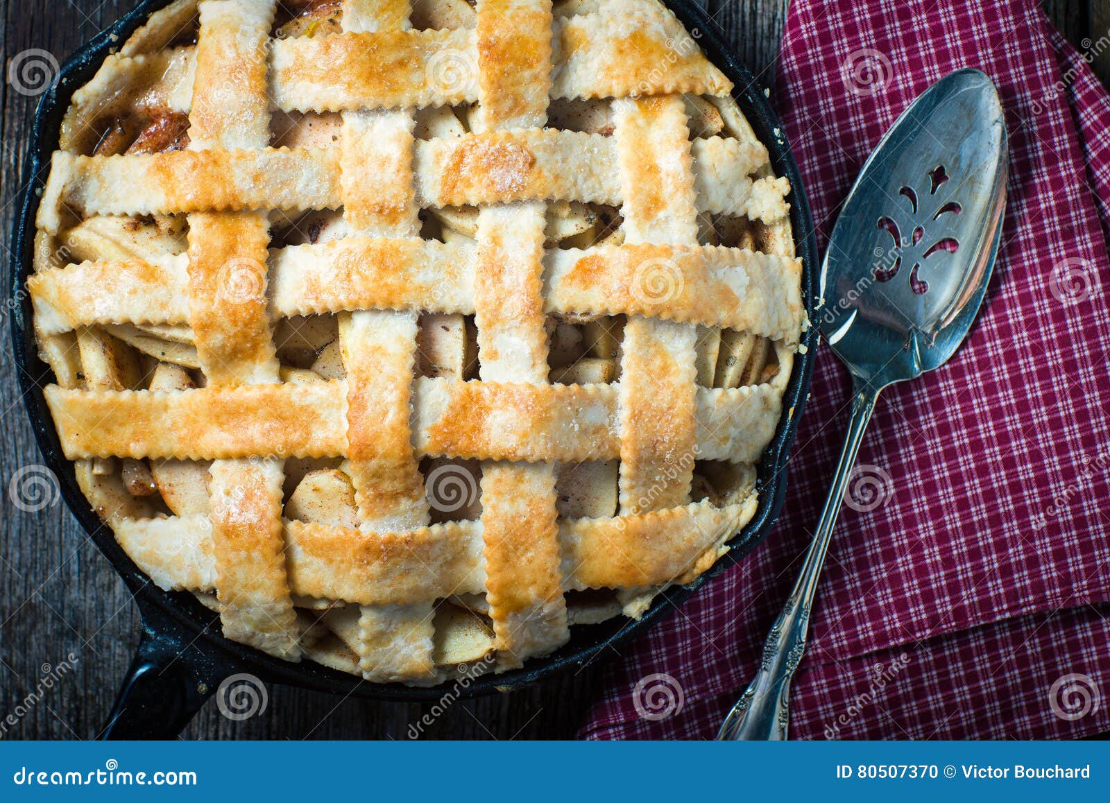 Rustic Homemade Apple Pie Dessert Stock Photo - Image of fresh, baking ...