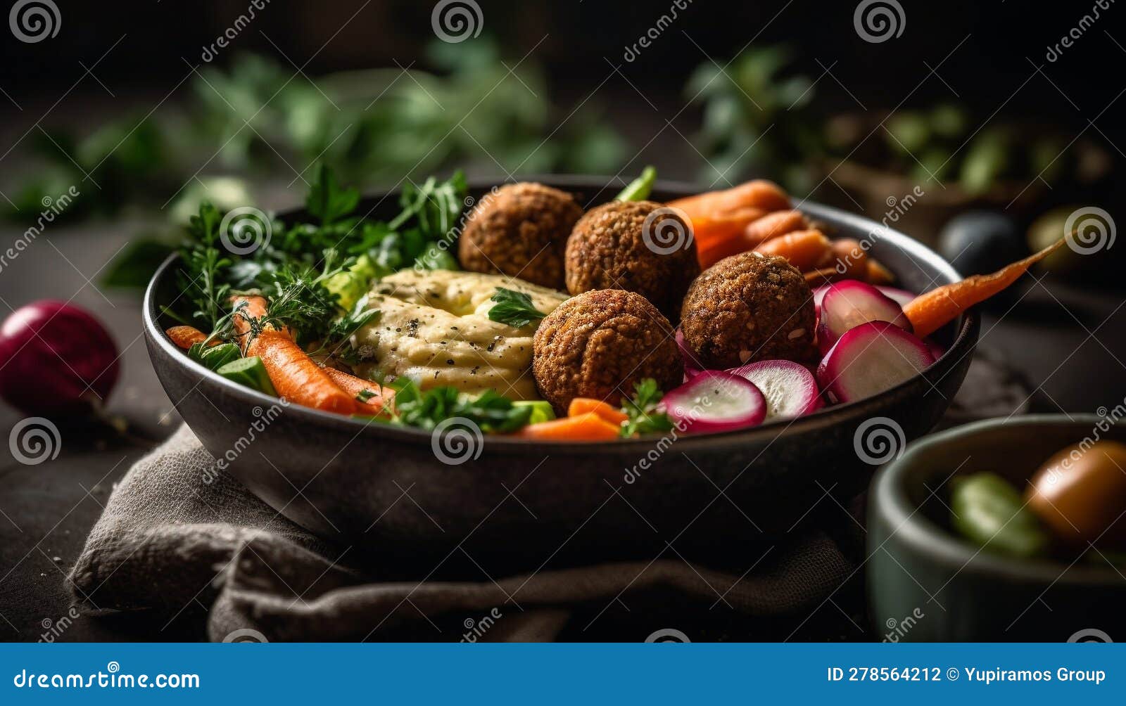 A Rustic Homemade Vegetarian Meal with Fresh Organic Ingredients ...