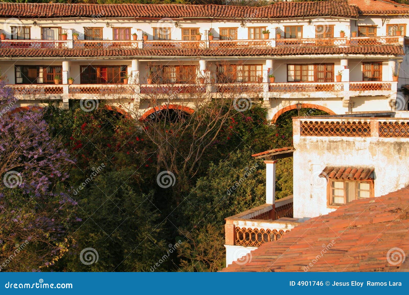 Rustic hotel stock photo. Image of daytime, balconies - 4901746
