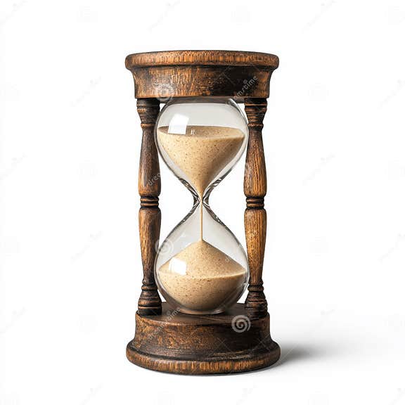 Rustic Hourglass with Wooden Frame Marks the Passage of Time Stock ...