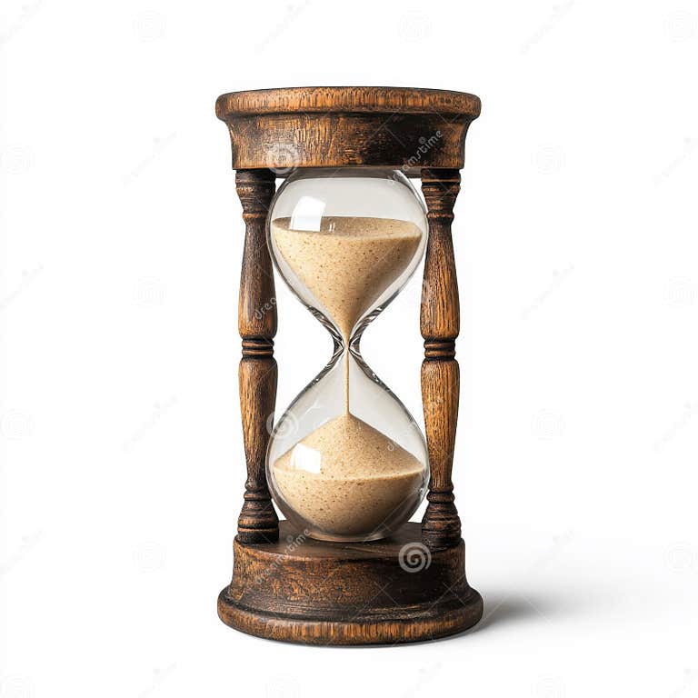 Rustic Hourglass with Wooden Frame Marks the Passage of Time Stock ...