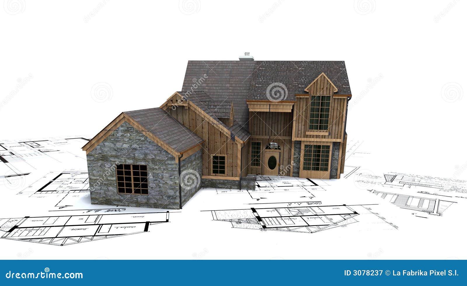 Rustic House Model: Zbrush-inspired 2d Game Art Royalty-Free Stock ...