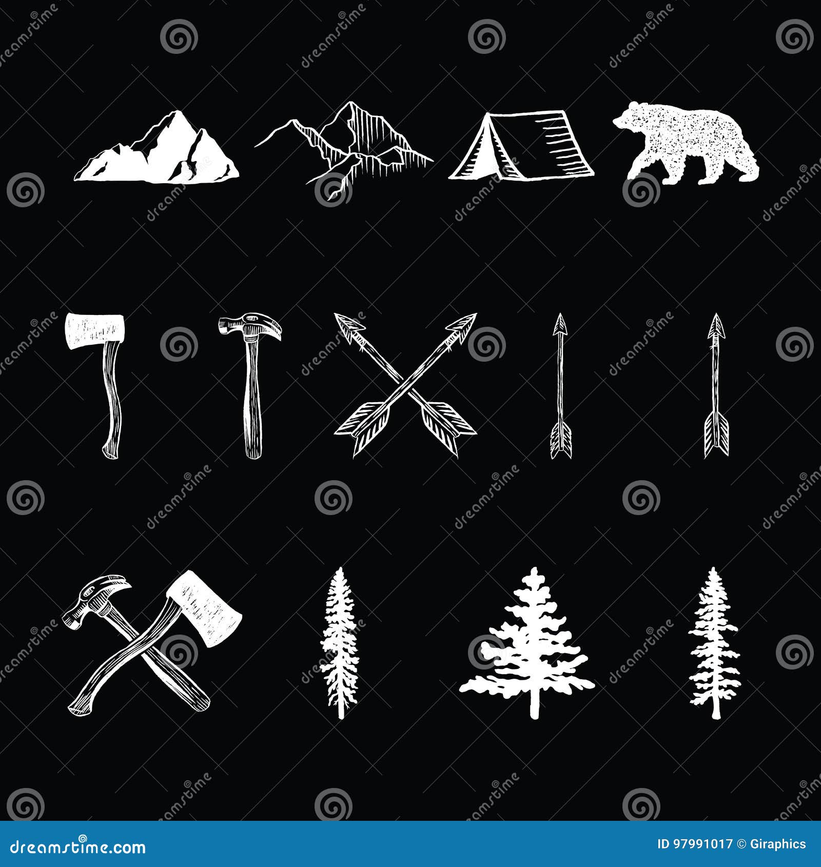 Rustic Illustrations stock vector. Illustration of rustic - 97991017