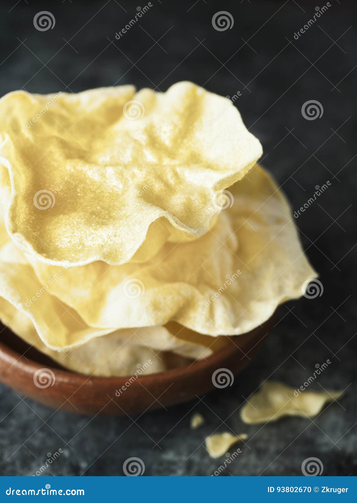 Rustic Indian Papadum Crisp Stock Photo - Image of crispy, papadum ...