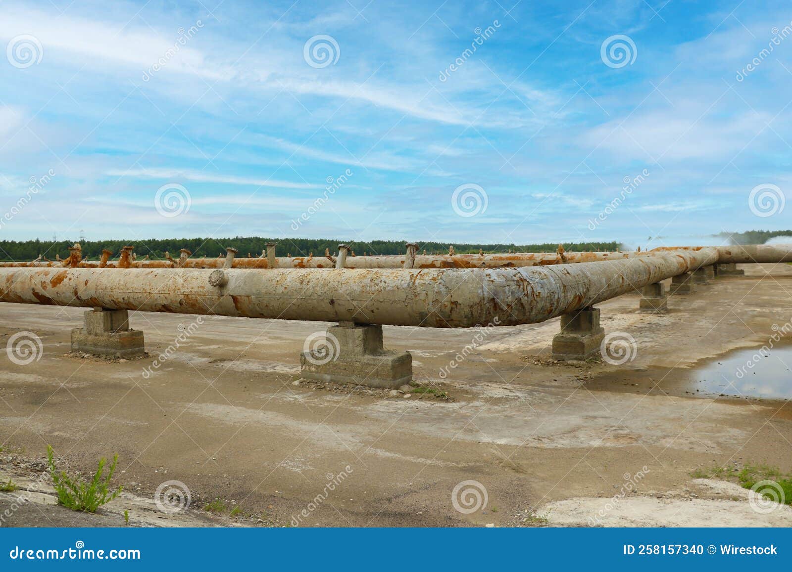 Rustic Industrial Pipe Structure for Cooling Service Water for a Power ...