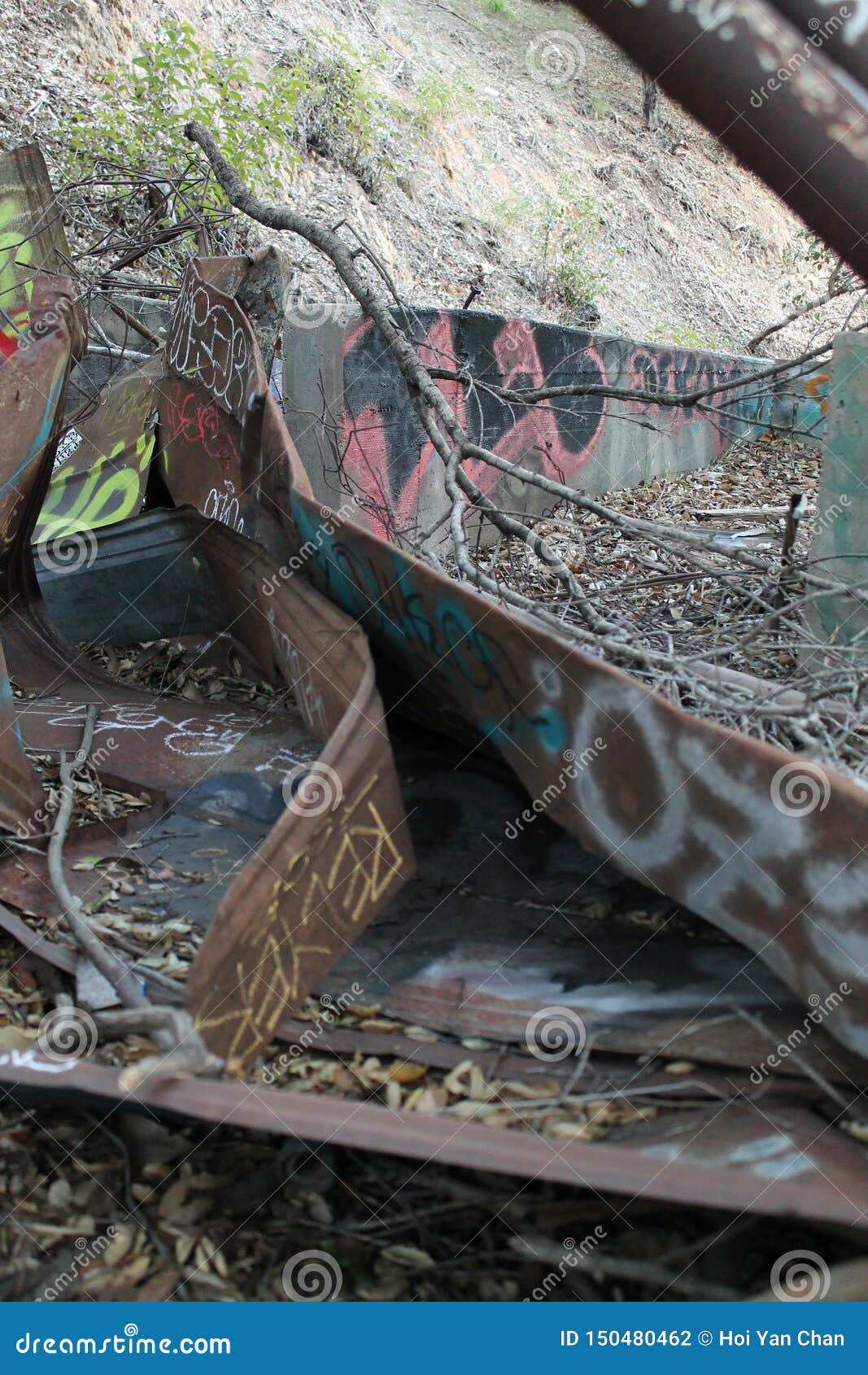 Rustic Irregular Graffiti Metal Strip Stock Photo - Image of ...
