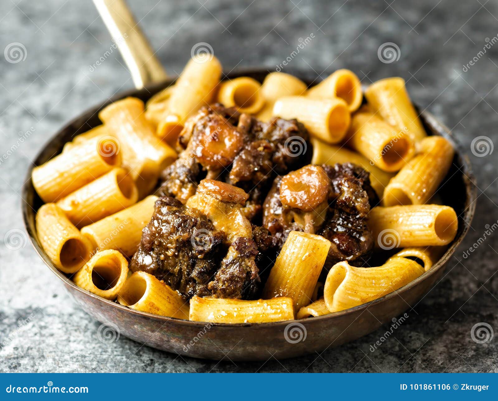 Rustic Italian Oxtail Ragu Pasta Stock Photo - Image of stew, sauce ...
