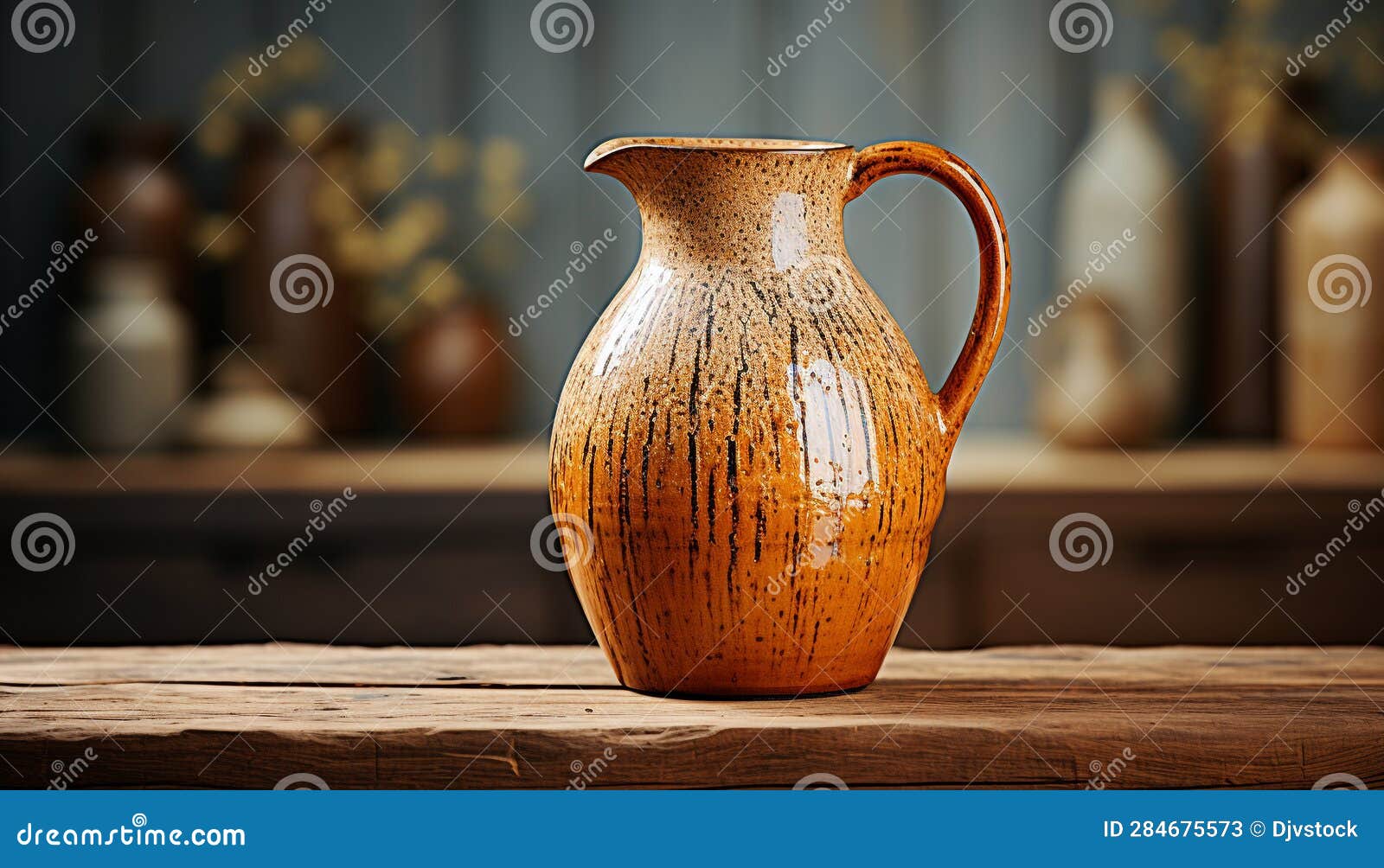 Rustic Jug, Pottery Vase, Old Fashioned Bottle, Still Life Indoors ...