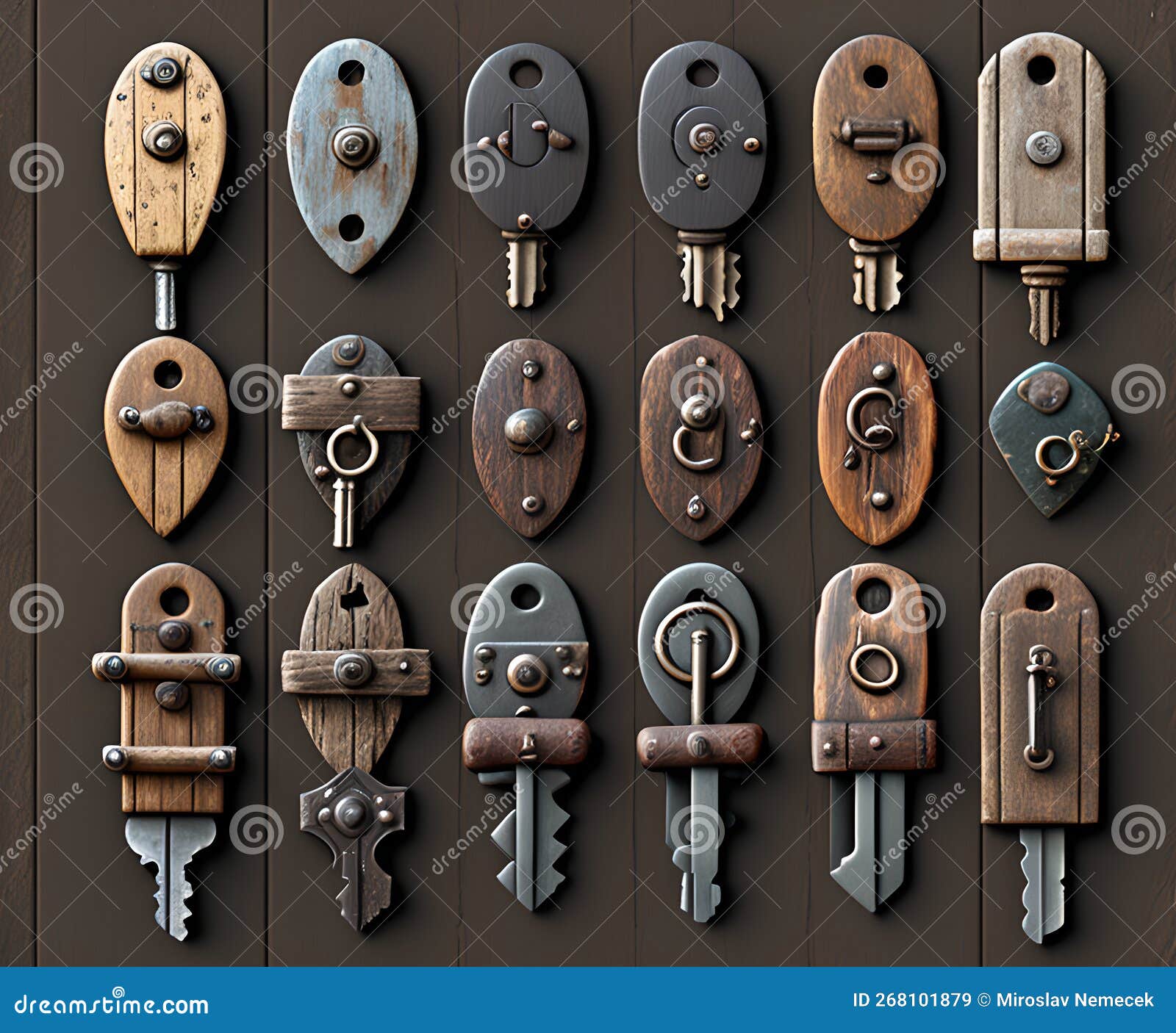 Rustic Keys, Generative AI Illustration Stock Illustration ...