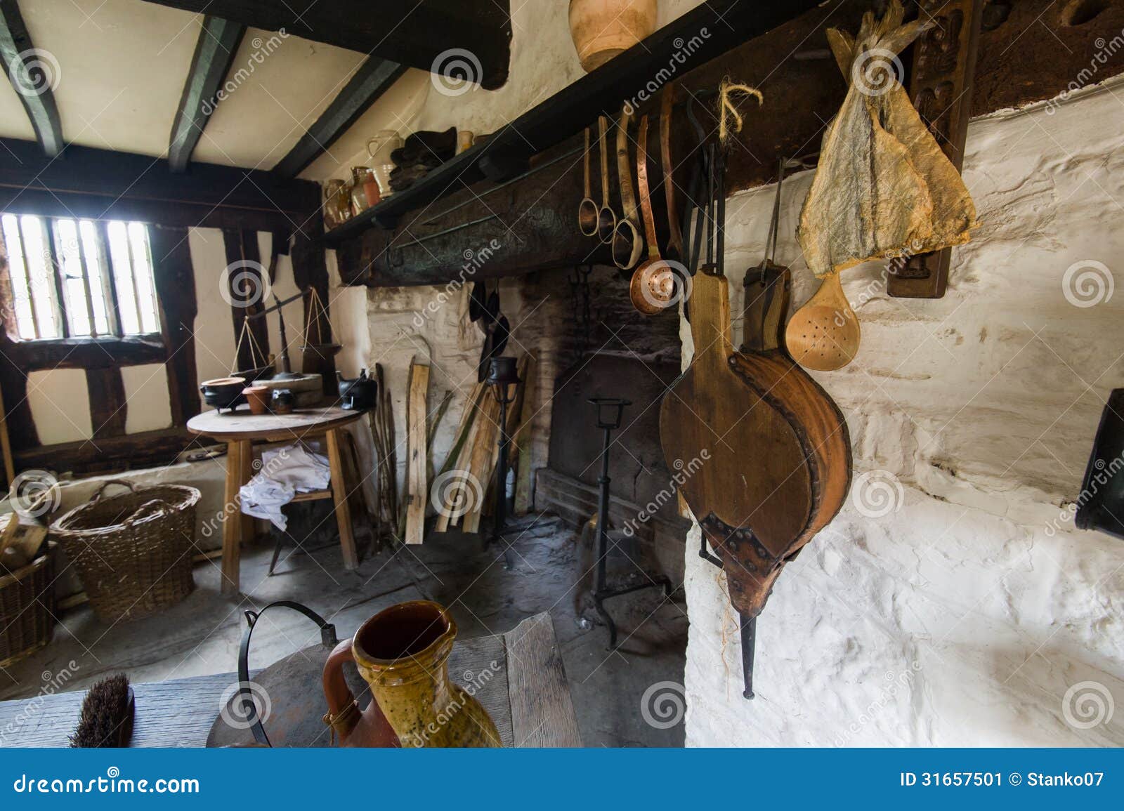 Rustic kietchen equipment stock image. Image of ceramics - 31657501