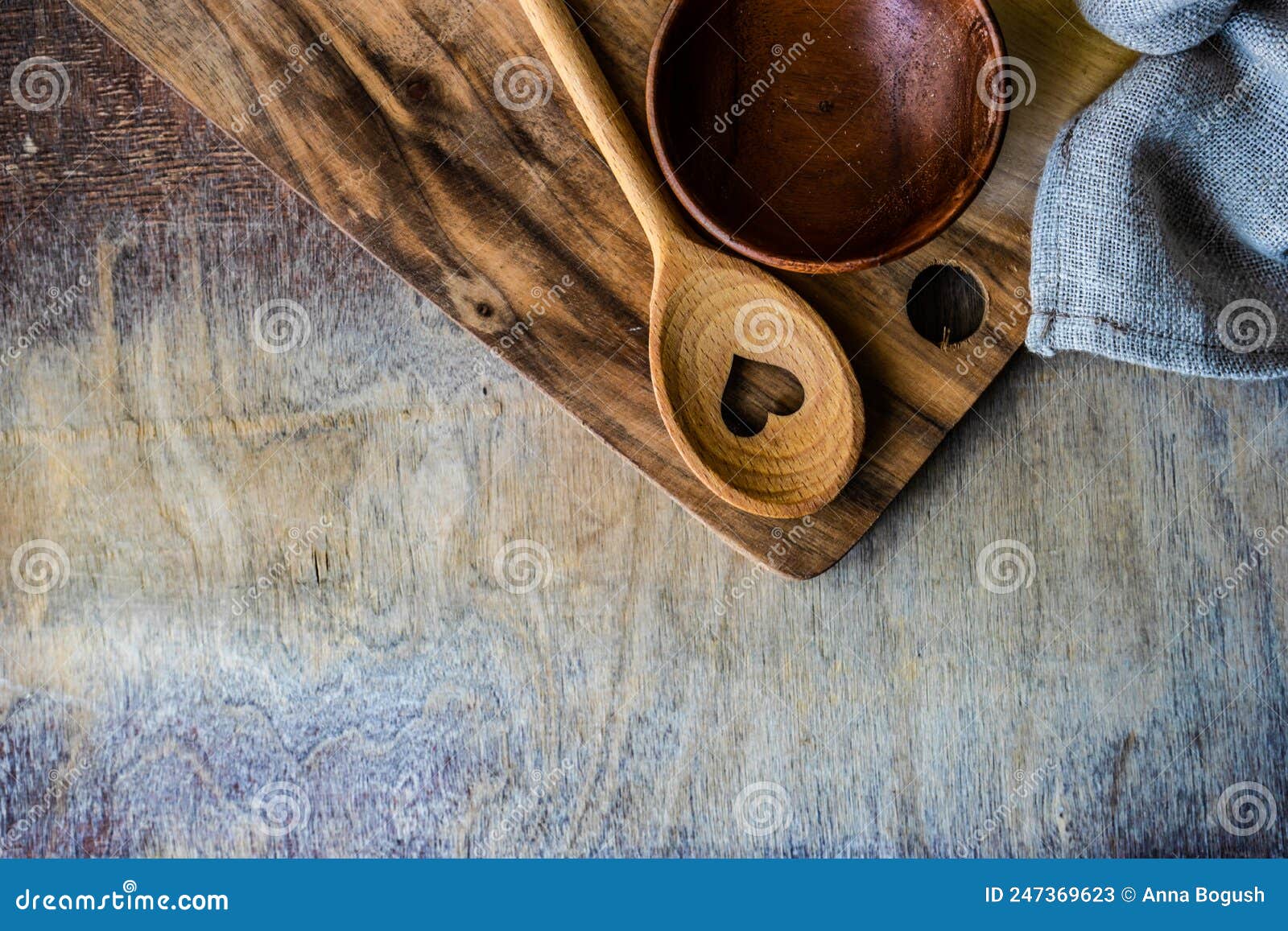 Rustic Kitchen Cooking Stuff Stock Image - Image of wooden, cutting ...