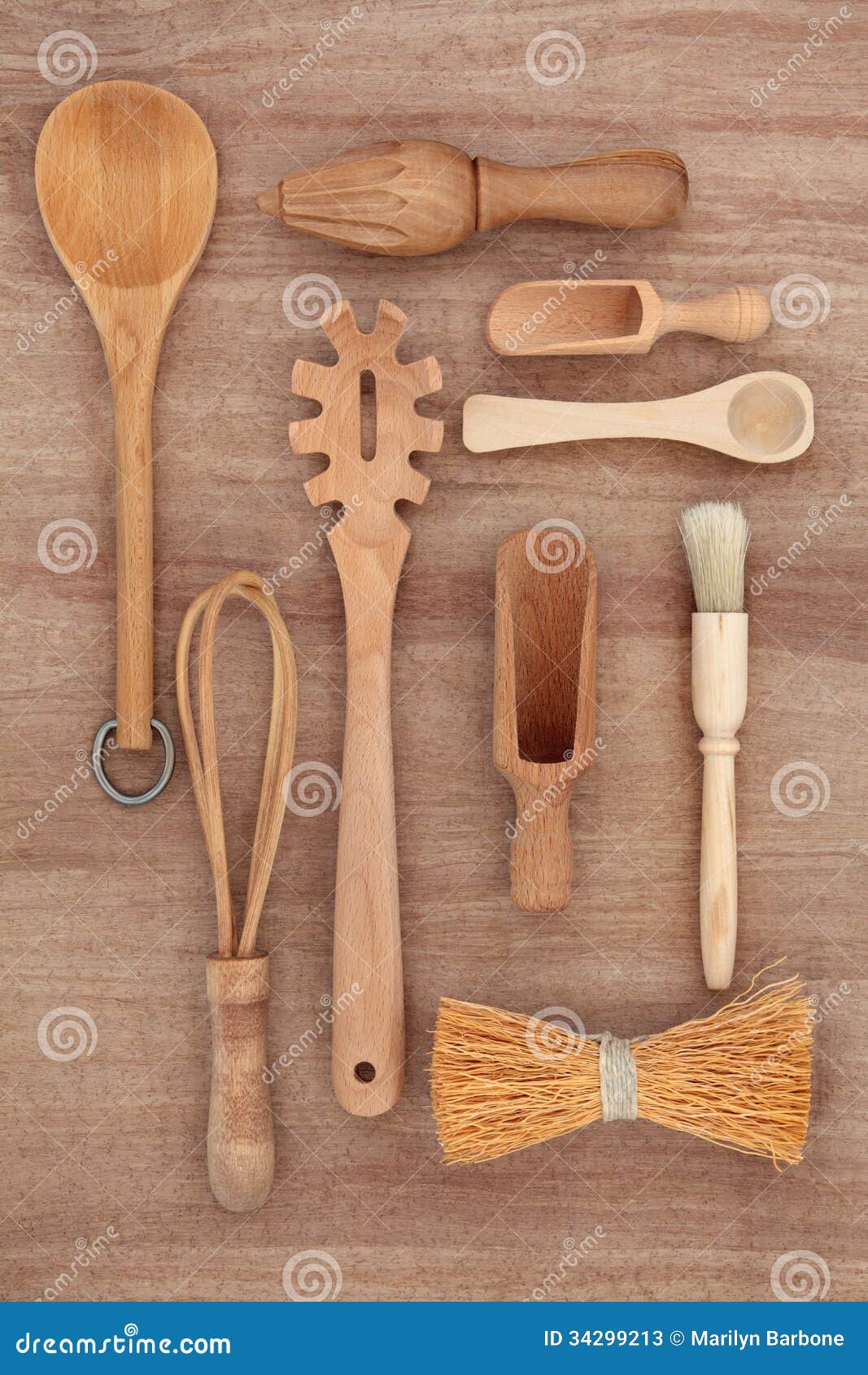 Rustic Kitchen Utensils stock image. Image of scrub, wooden - 34299213