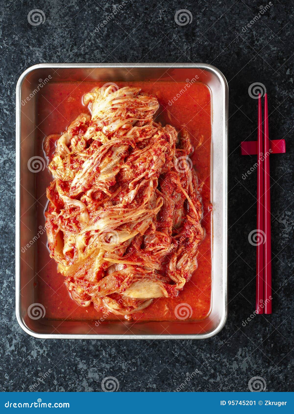 Rustic Korean Fermented Cabbage Kimchi Stock Image - Image of asian ...
