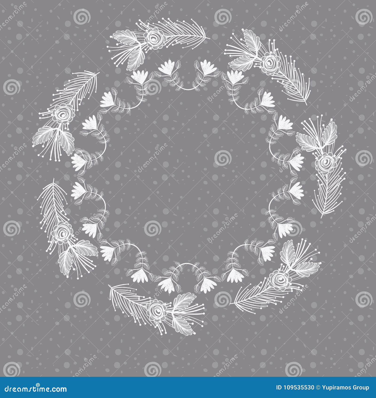 Rustic Leaves Hand Drawn Background Stock Vector - Illustration of ...