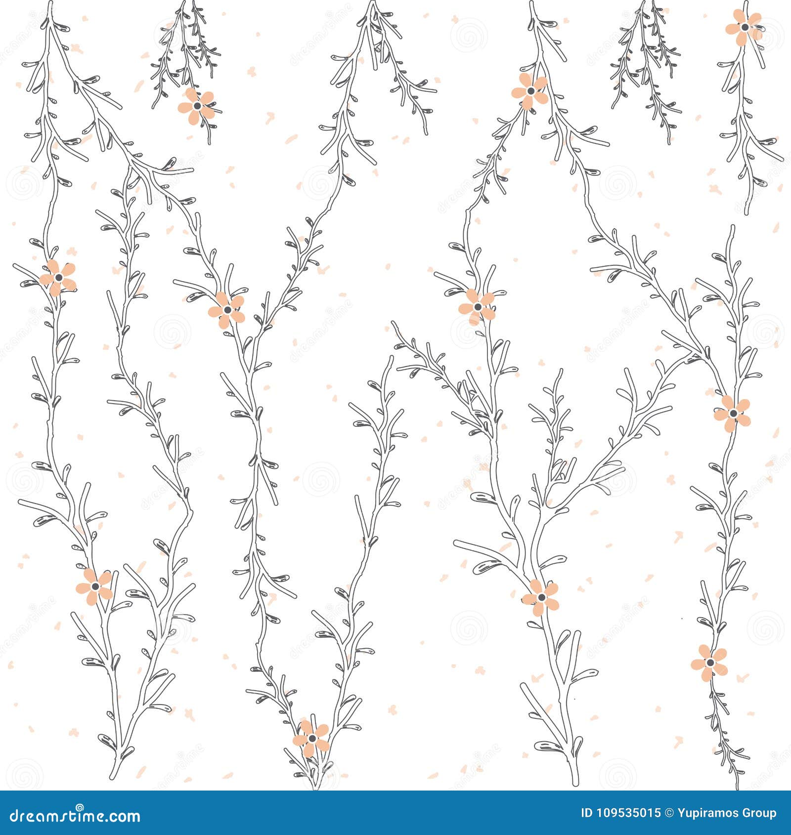 Rustic Leaves Hand Drawn Background Stock Vector - Illustration of ...