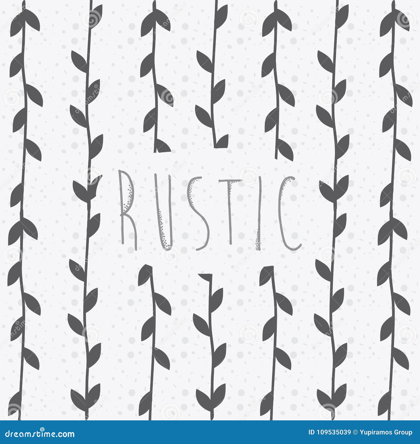 Rustic Leaves Hand Drawn Background Stock Vector - Illustration of ...