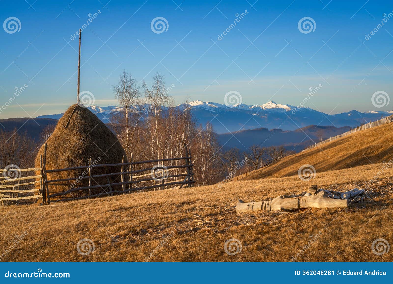 Rustic Life in the Mountains Stock Image - Image of trees, weather ...