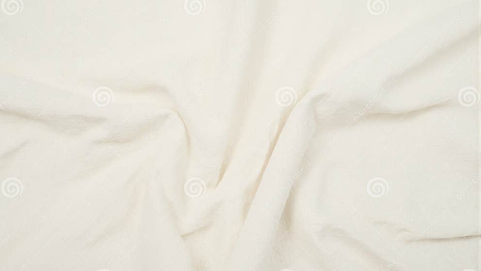 Rustic Light Beige Muslin Fabric with Crinkled Texture Stock ...