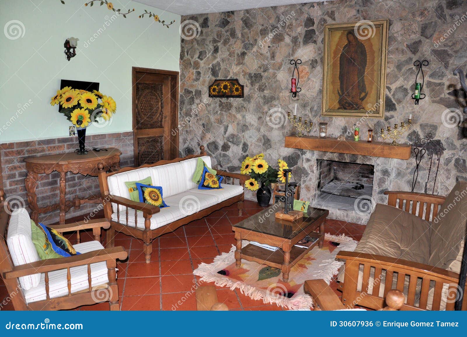 Rustic Mexican Living Room