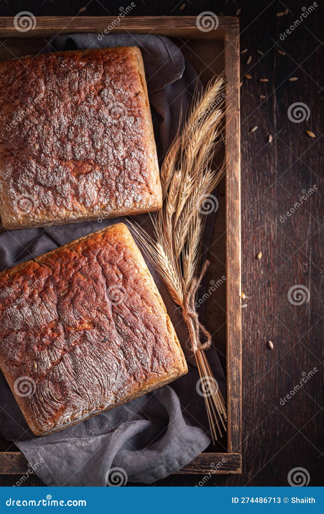 Rustic Loaf of Breads for a Healthy and Balanced Diet Stock Image ...