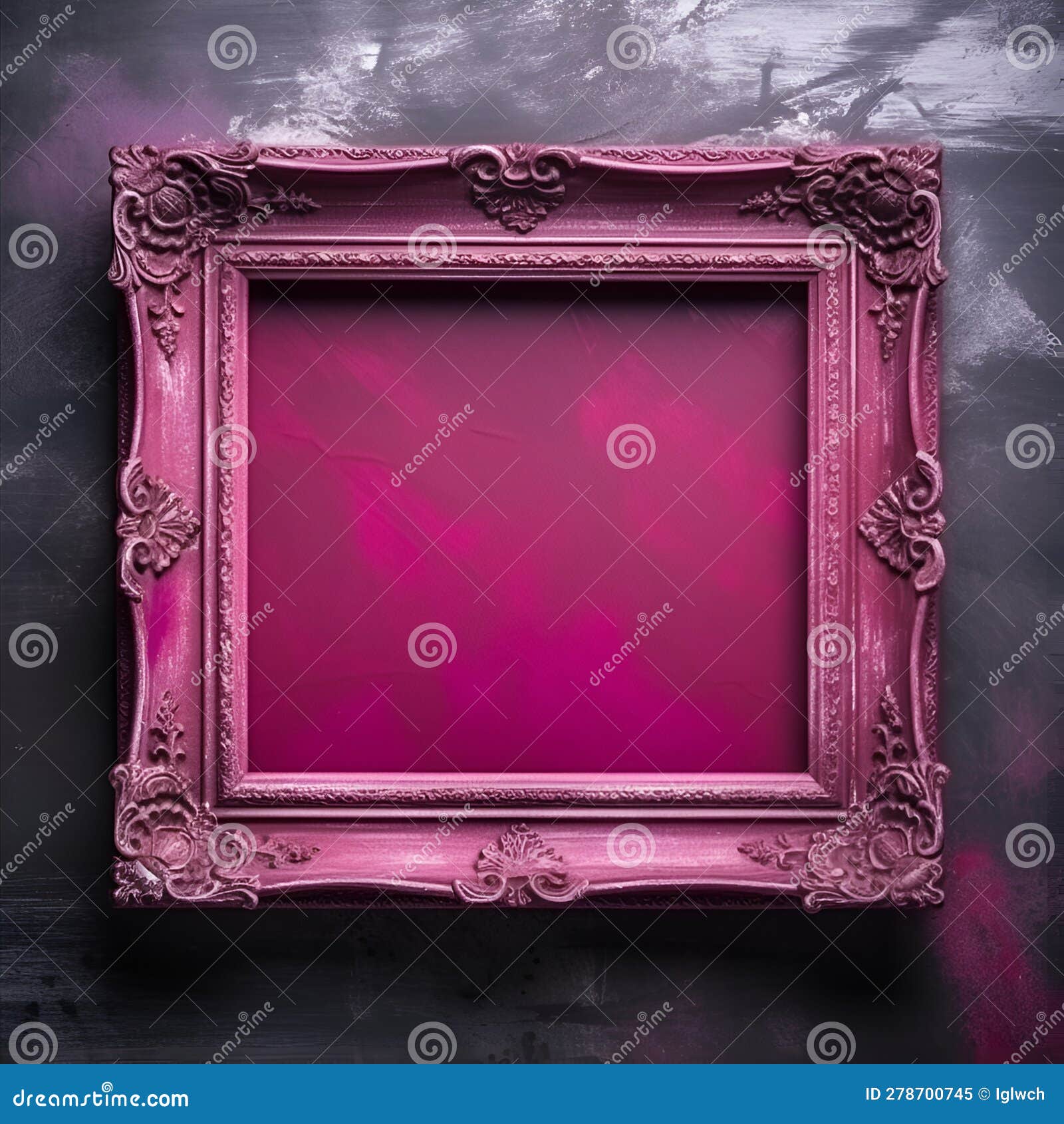 Rustic Magenta Wooden Photo Frames with Empty Space for Text on the ...