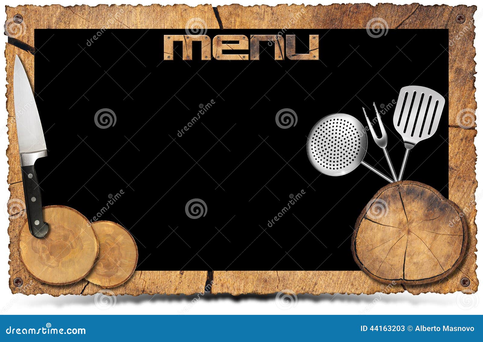 Rustic Menu Background - Photo Frame Stock Illustration - Illustration ...