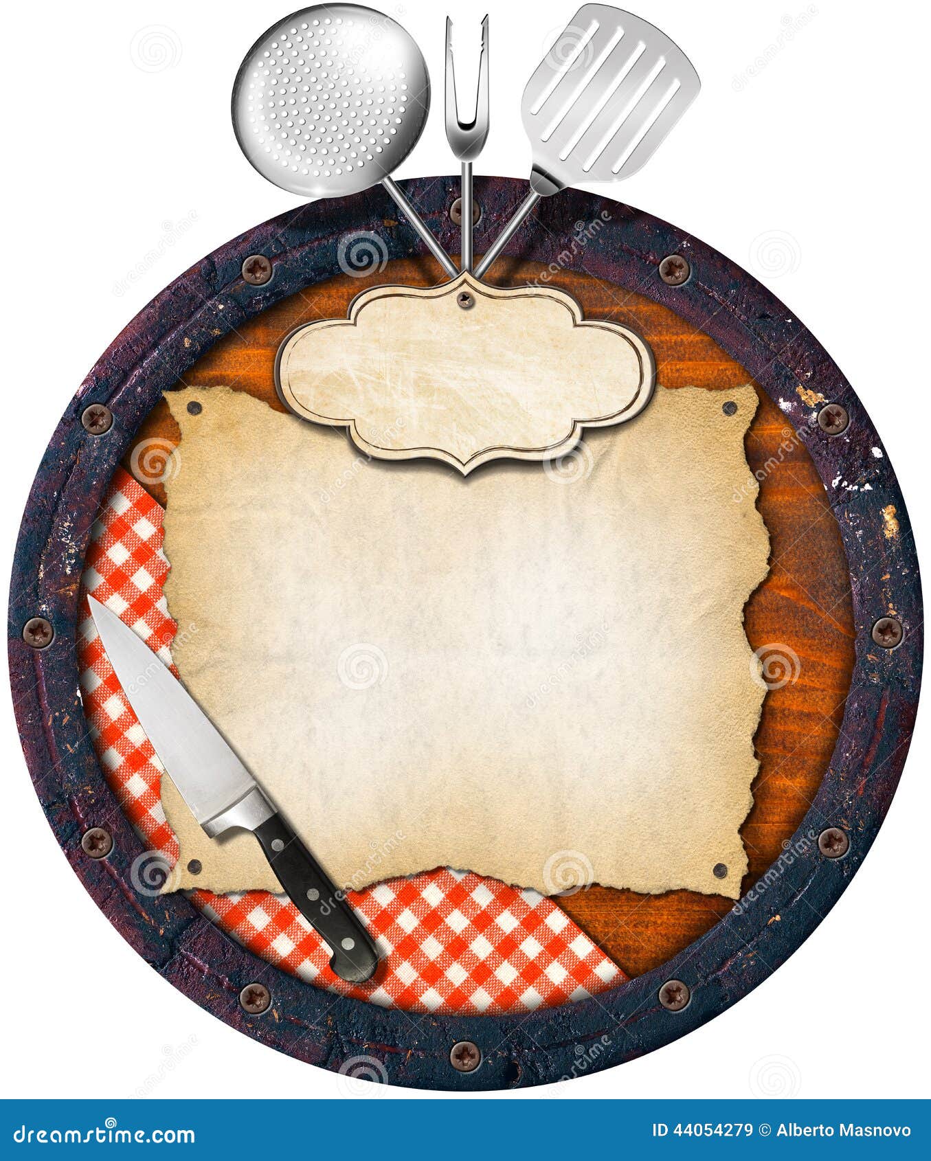 Rustic Menu Background stock illustration. Illustration of checked ...